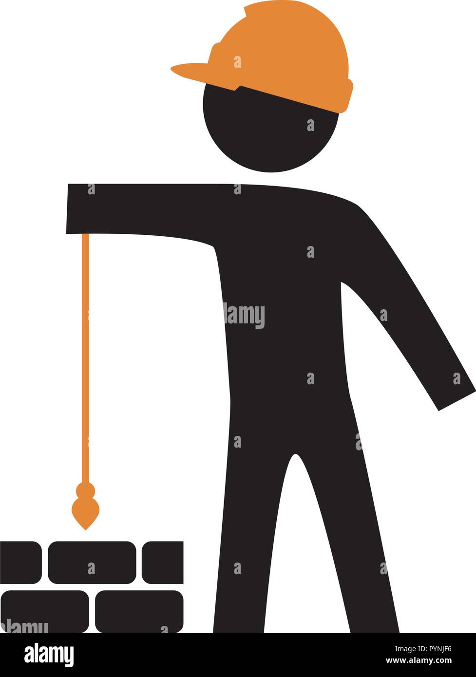 worker builder with level silhouette vector illustration design Stock ...