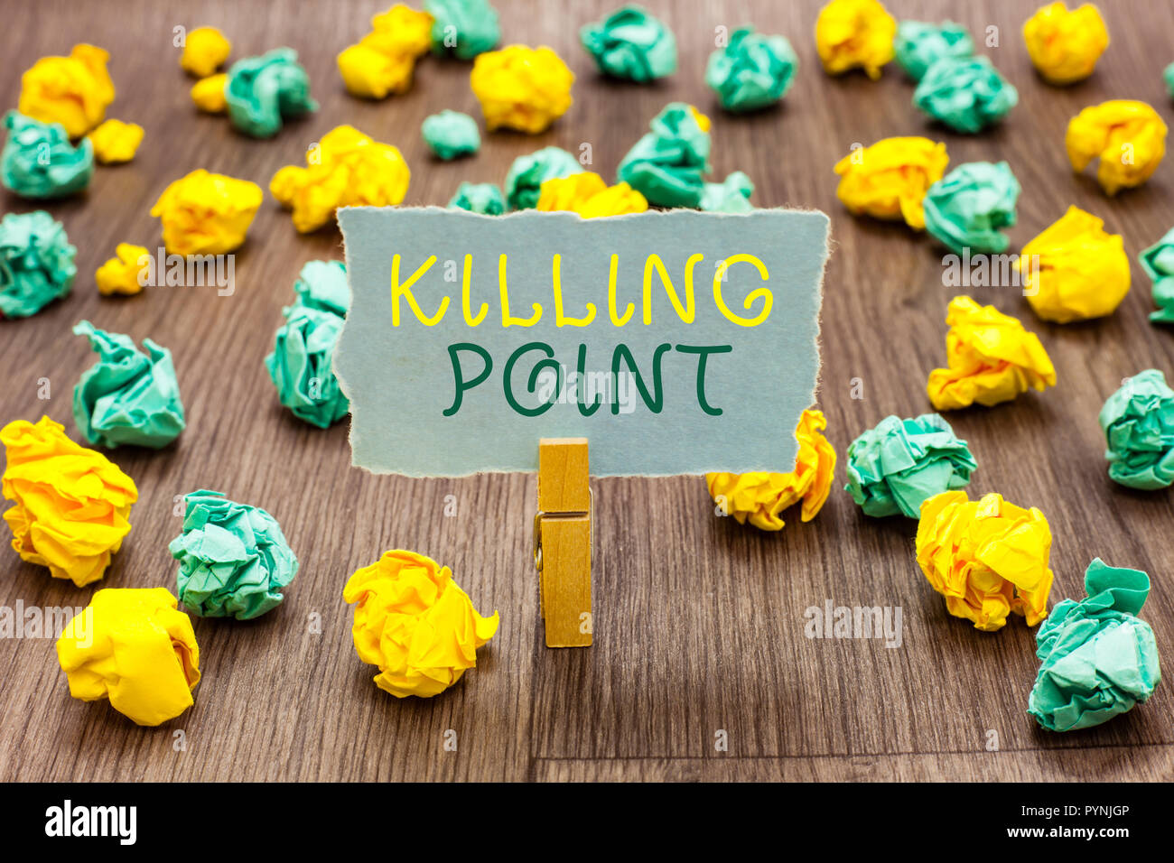 Text sign showing Killing Point. Conceptual photo Phase End Review ...