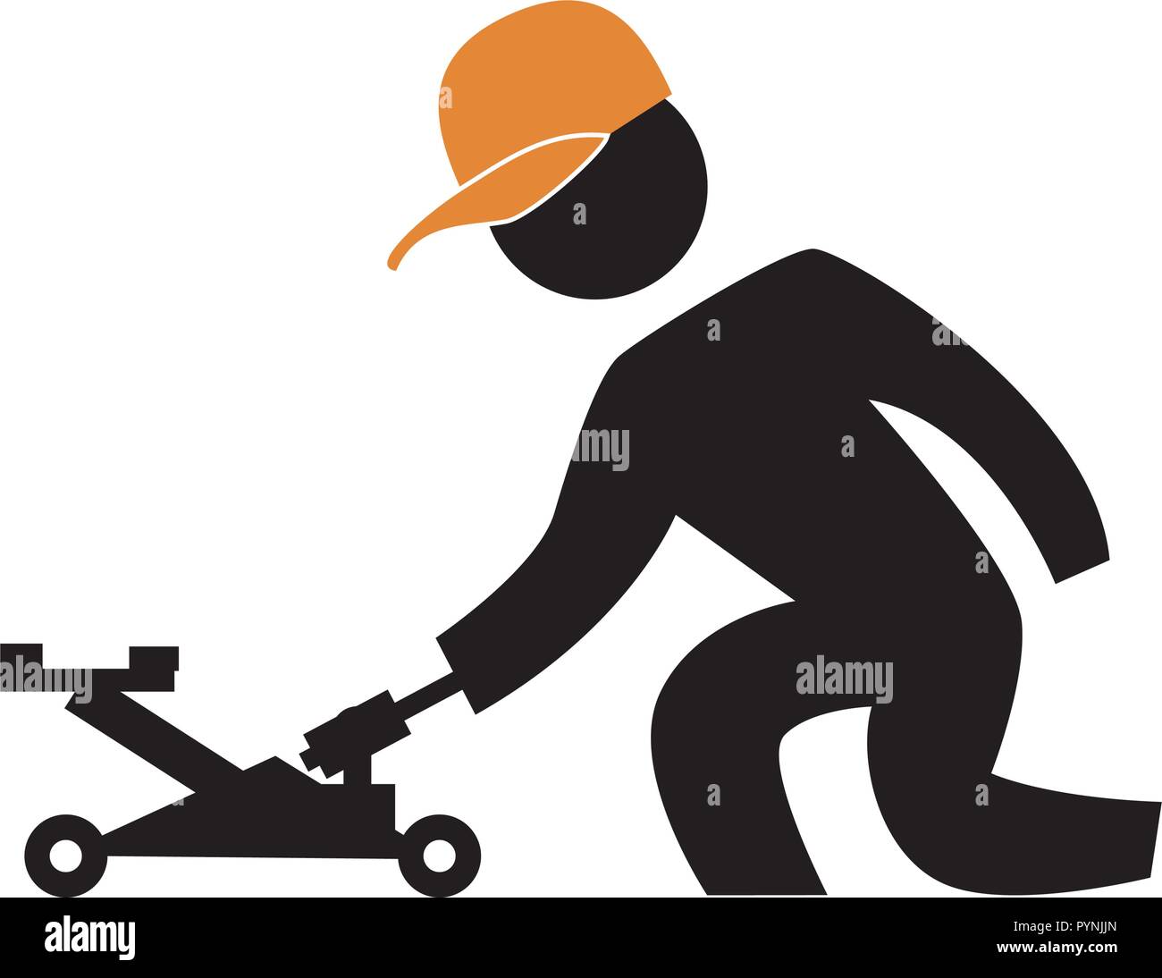 worker mechanic silhouette avatar vector illustration design Stock ...