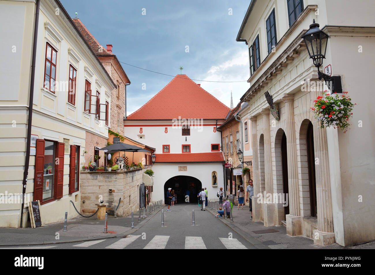 ZAGREB, CROATIA - JULY 15, 2017. Zagreb Stone Gate - Kamenita Vrata ...