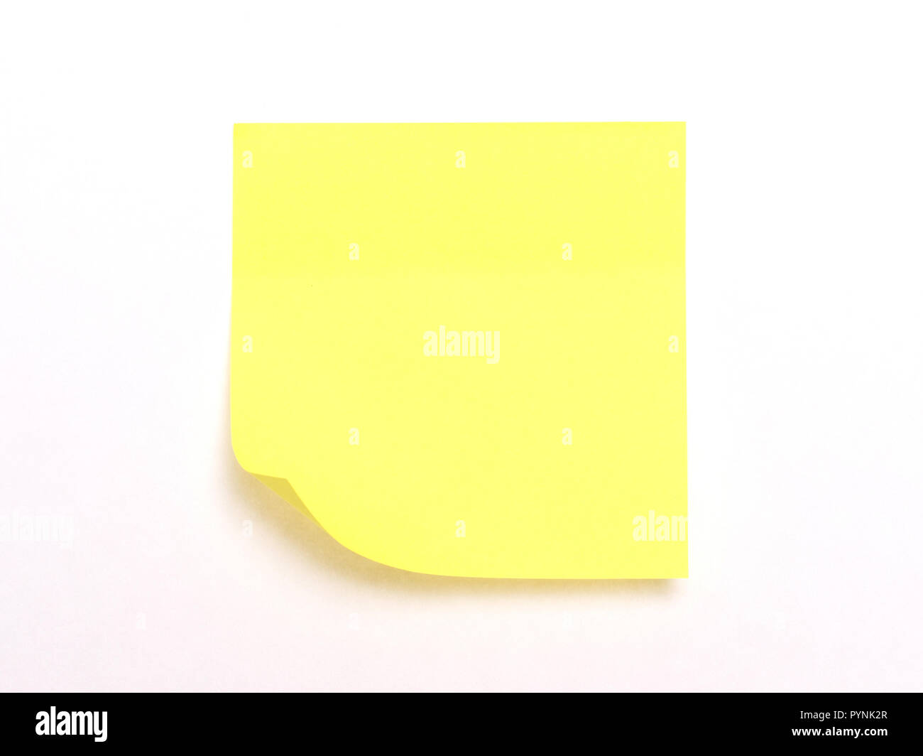 Yellow sticky note isolated on a white background Stock Photo - Alamy
