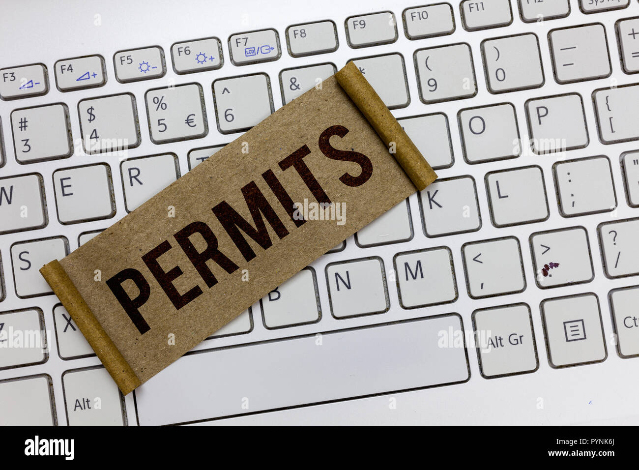 Handwriting text writing Permits. Concept meaning Officially allow ...