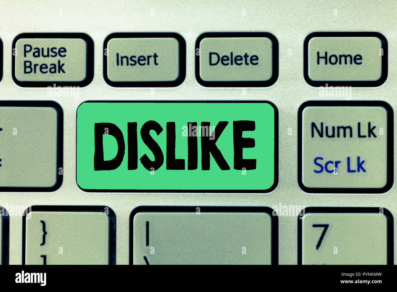 Handwriting text writing Dislike. Concept meaning Not like someone ...