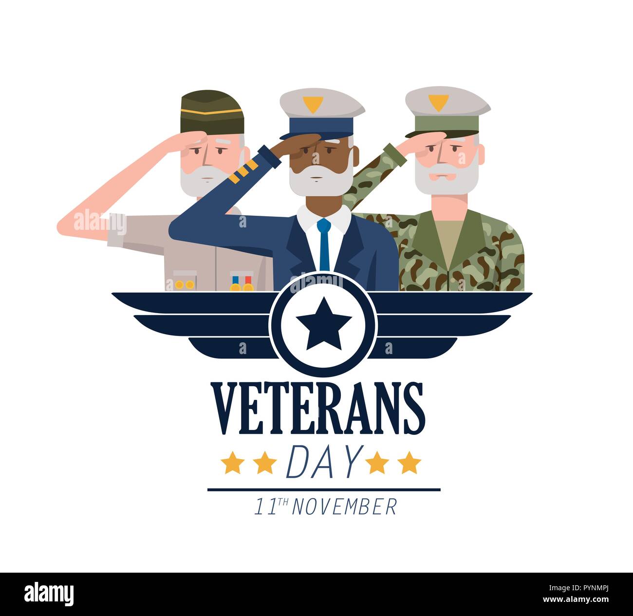 veterans national day to army forces celebration Stock Vector Image ...