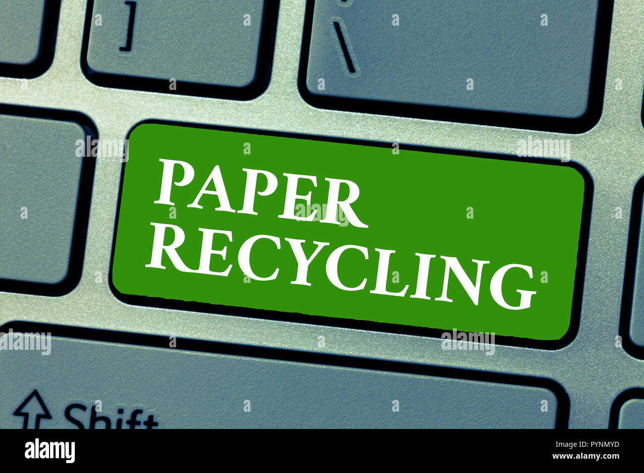 Text sign showing Paper Recycling. Conceptual photo Using the waste ...