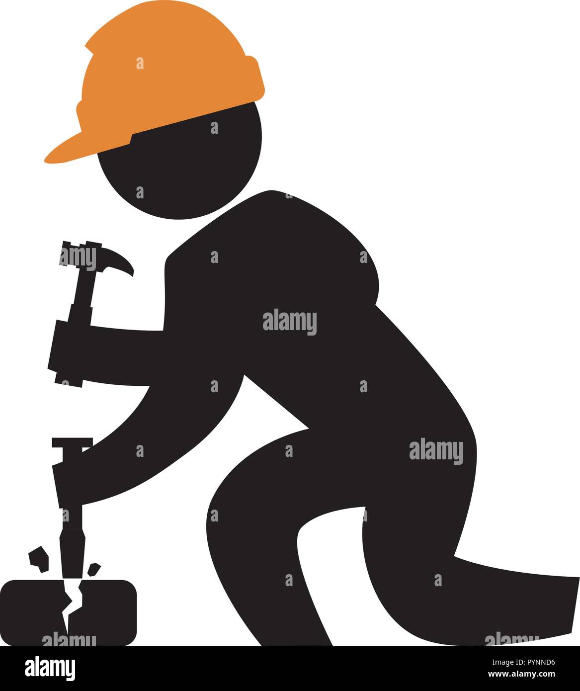 worker builder silhouette avatar vector illustration design Stock ...