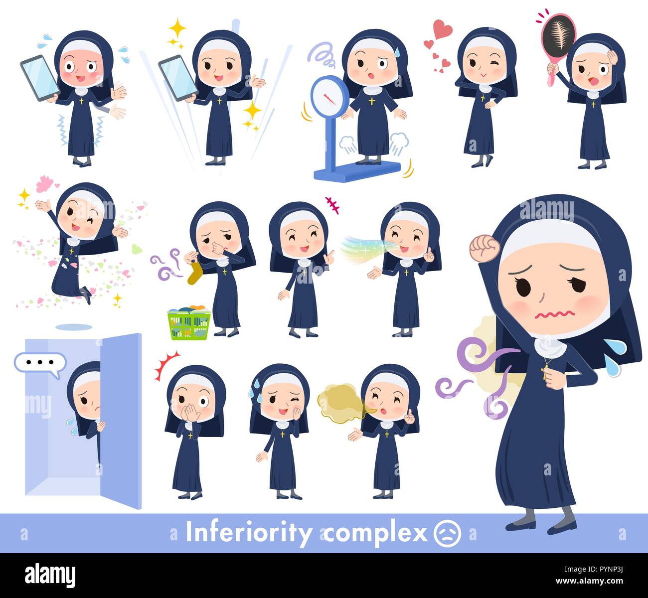 A set of Nun women on inferiority complex.There are actions suffering ...