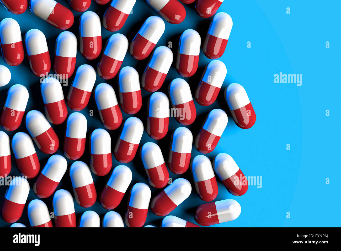 3D rendering of a large group of medicine Stock Photo - Alamy