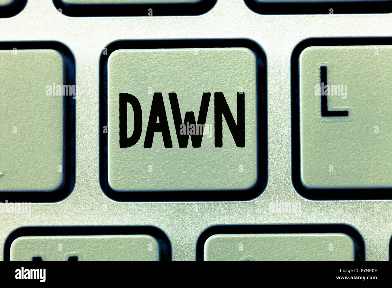 Word writing text Dawn. Business concept for First appearance of light ...