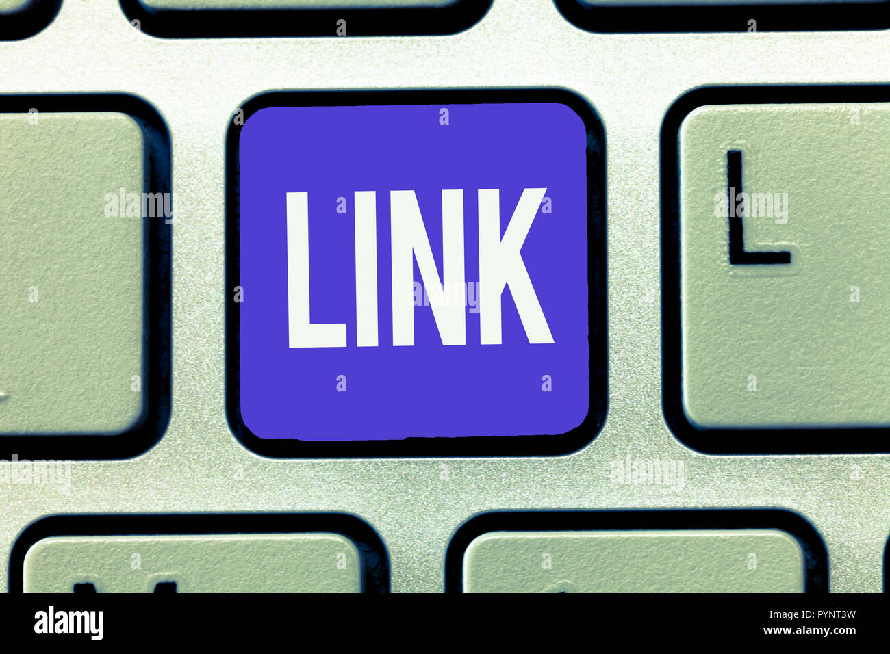 Text sign showing Link. Conceptual photo Loop in a chain Network of ...