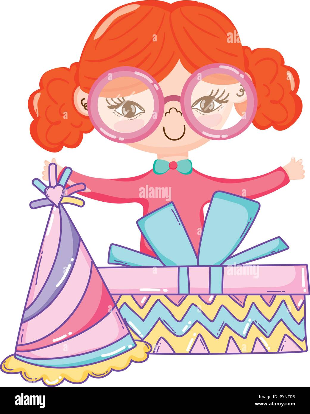 Happy Birthday Girl Cartoons Stock Vector Image And Art Alamy