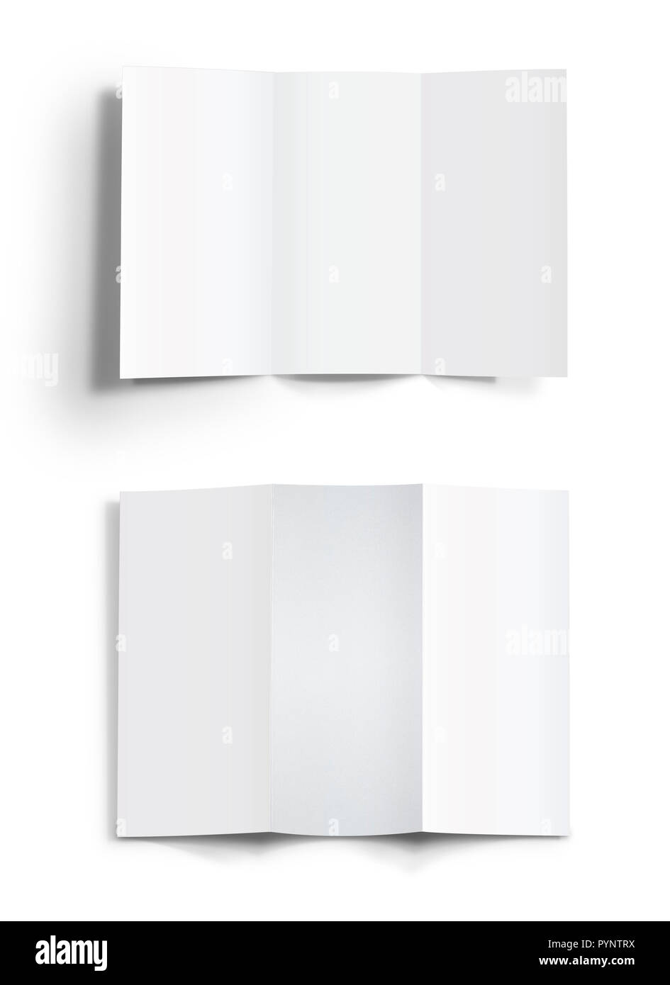 Blank template of folded brochure Stock Photo - Alamy