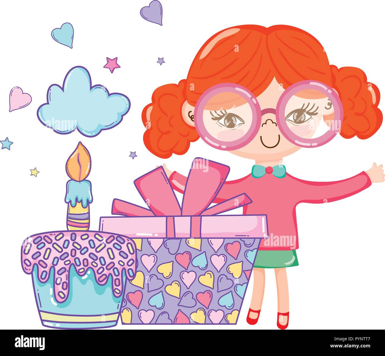 Happy birthday girl cartoons Stock Vector Image & Art - Alamy