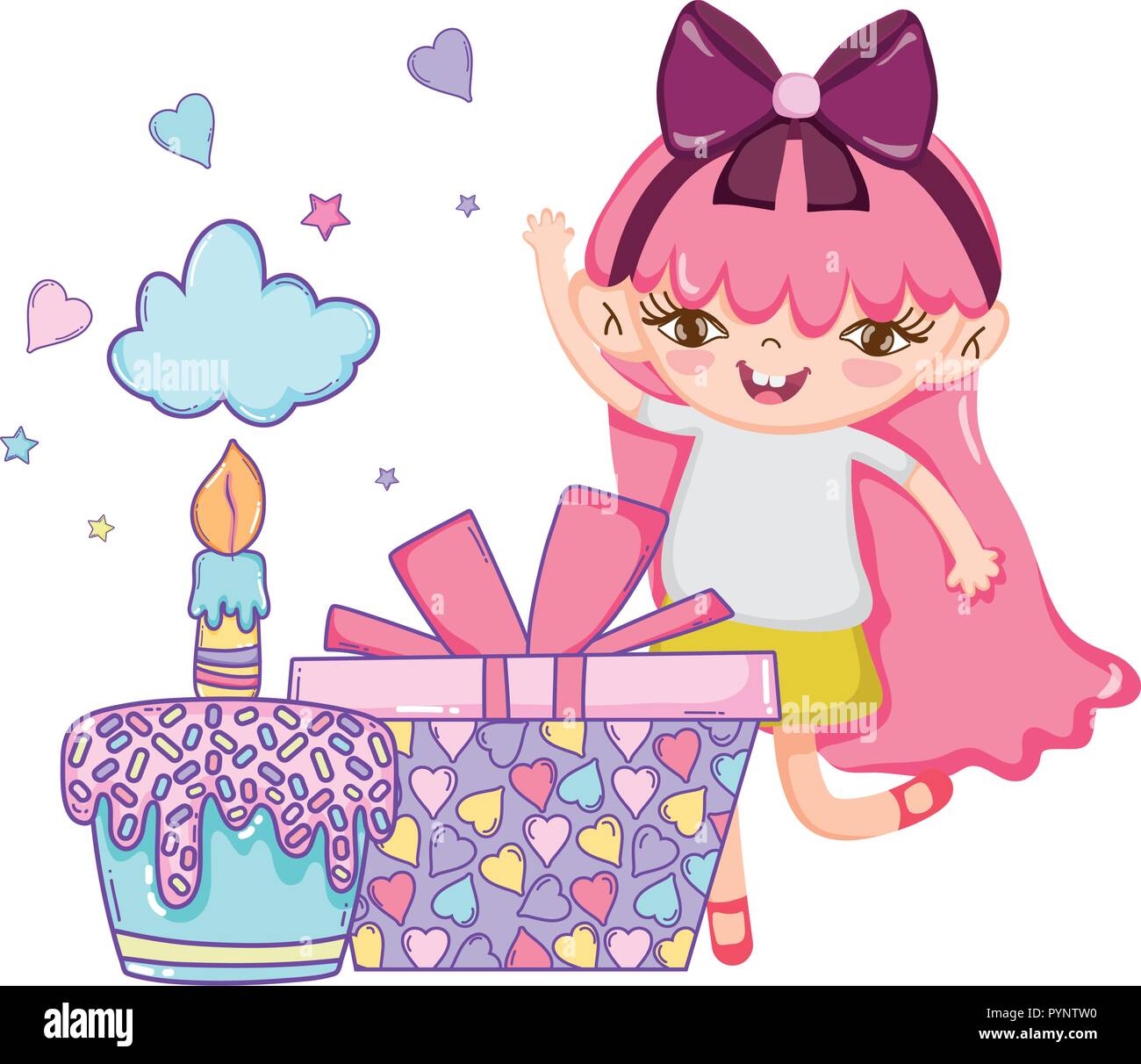 Happy birthday girl cartoons Stock Vector Image & Art - Alamy