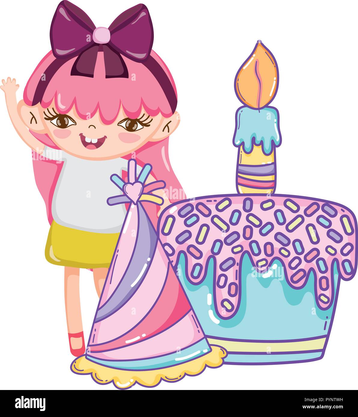 Happy birthday girl cartoons Stock Vector Image & Art - Alamy