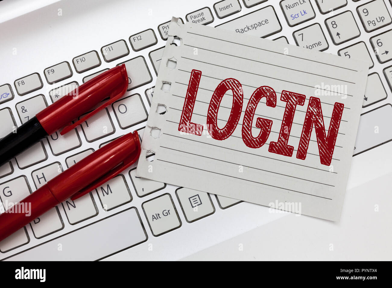 Word writing text Login. Business concept for Entering website Blog ...