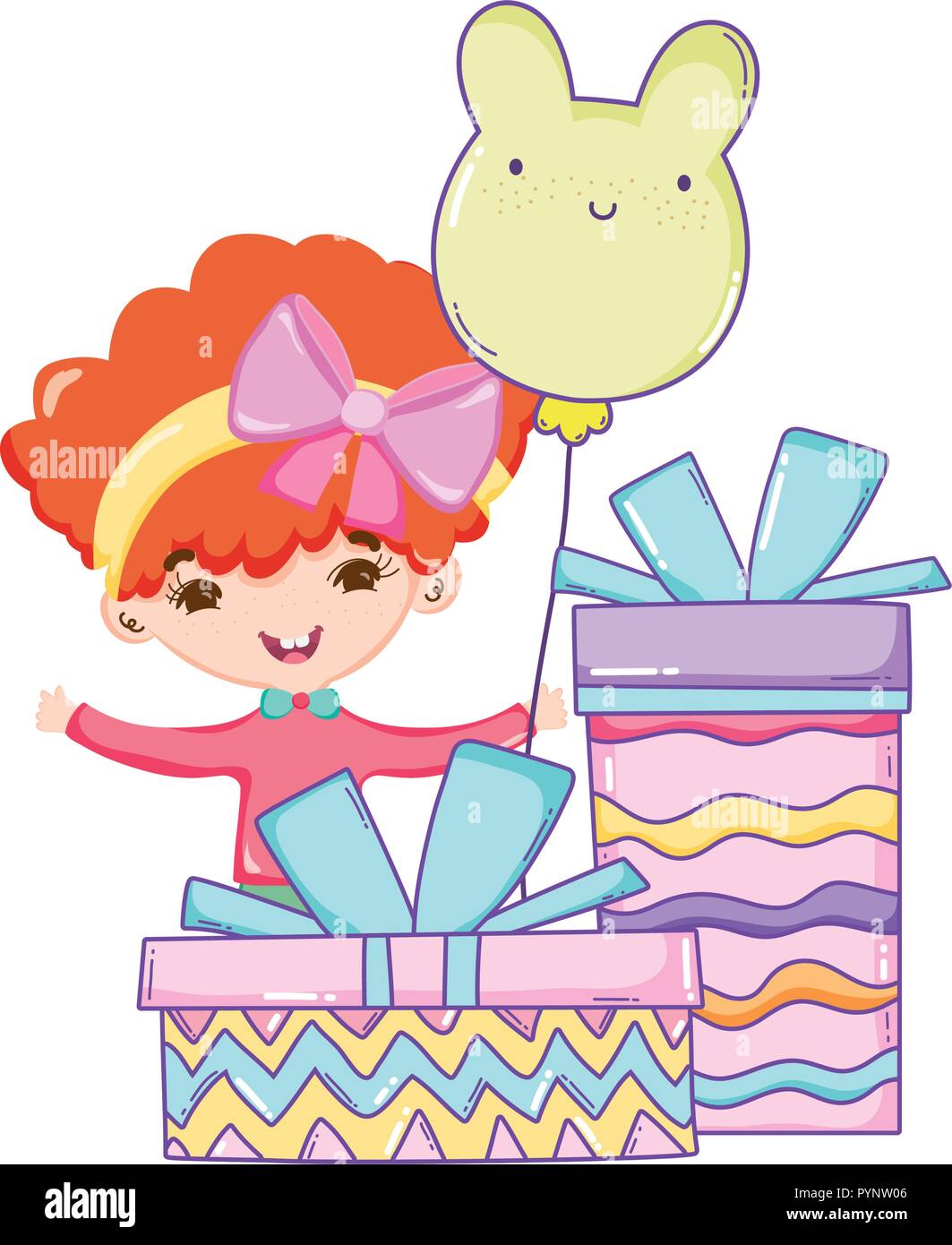 Happy birthday girl cartoons Stock Vector Image & Art - Alamy