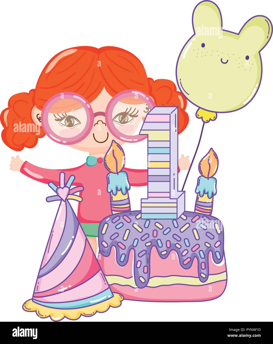 Happy birthday girl cartoons Stock Vector Image & Art - Alamy