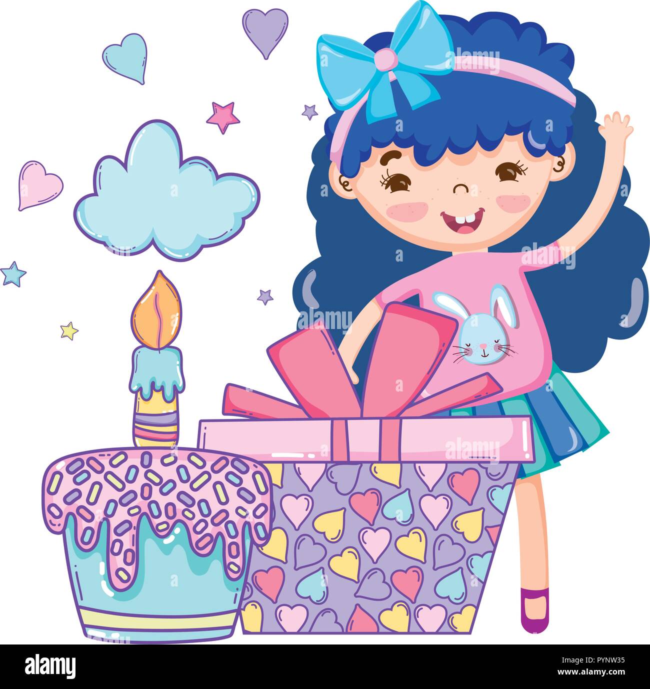 Happy birthday girl cartoons Stock Vector Image & Art - Alamy