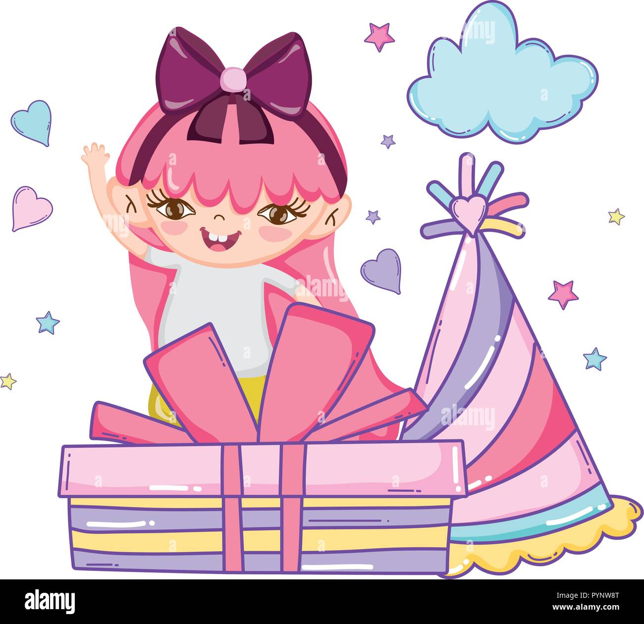 Happy birthday girl cartoons Stock Vector Image & Art - Alamy
