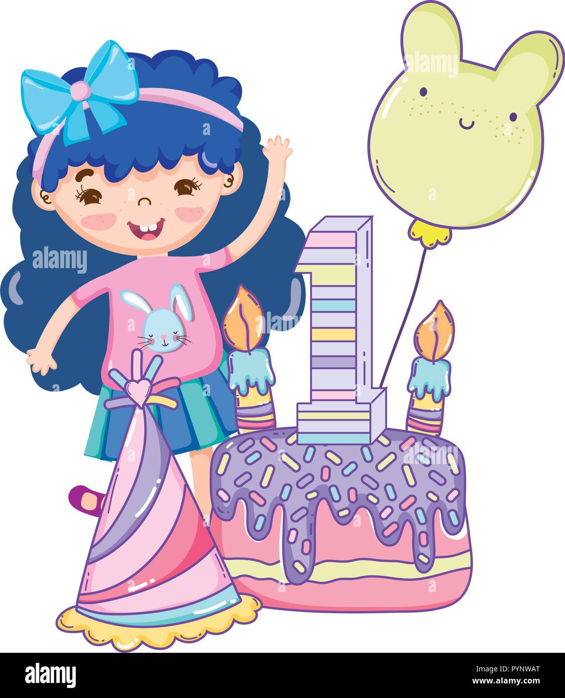 Happy birthday girl cartoons Stock Vector Image & Art - Alamy