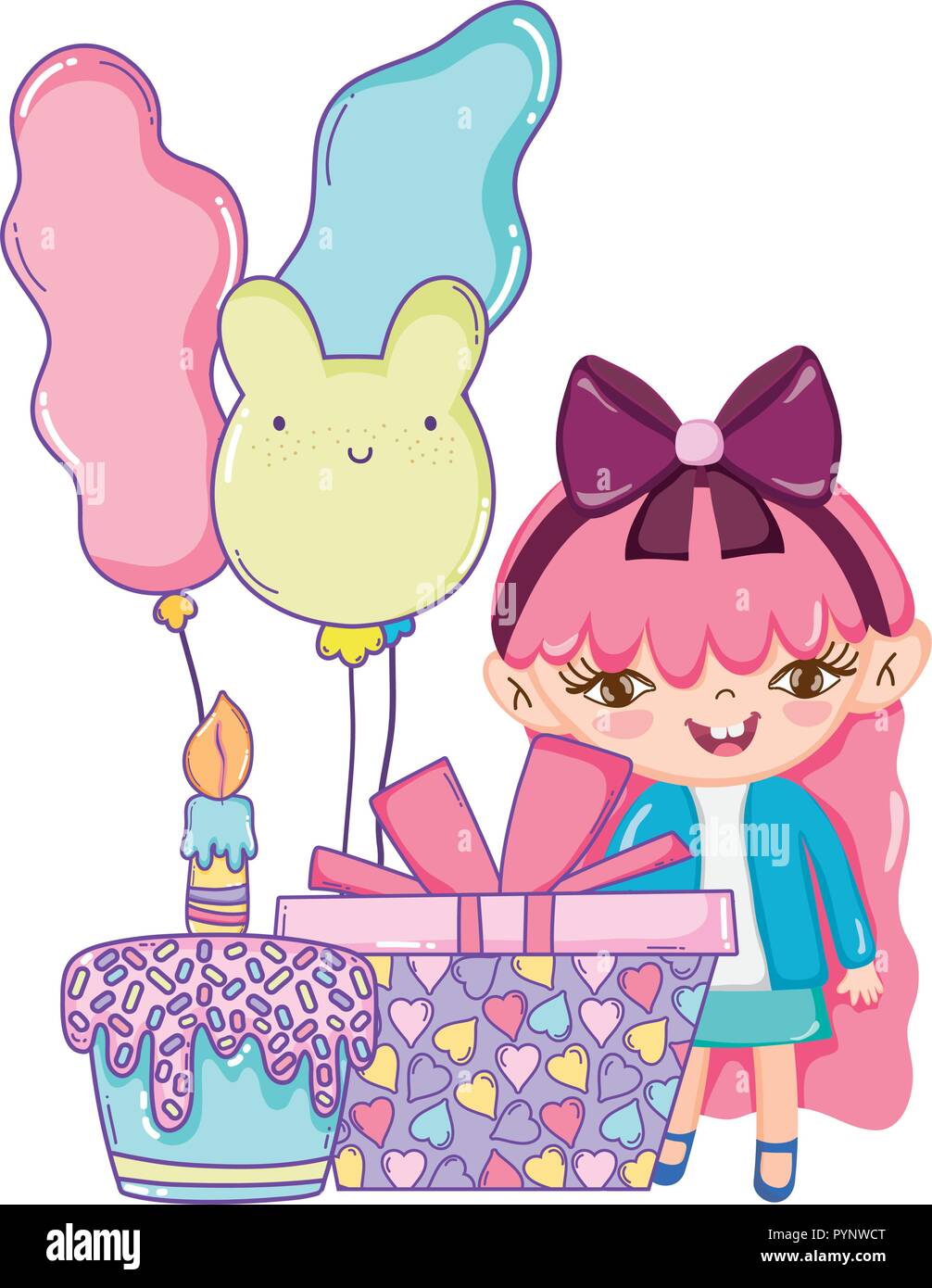 Happy birthday girl cartoons Stock Vector Image & Art - Alamy