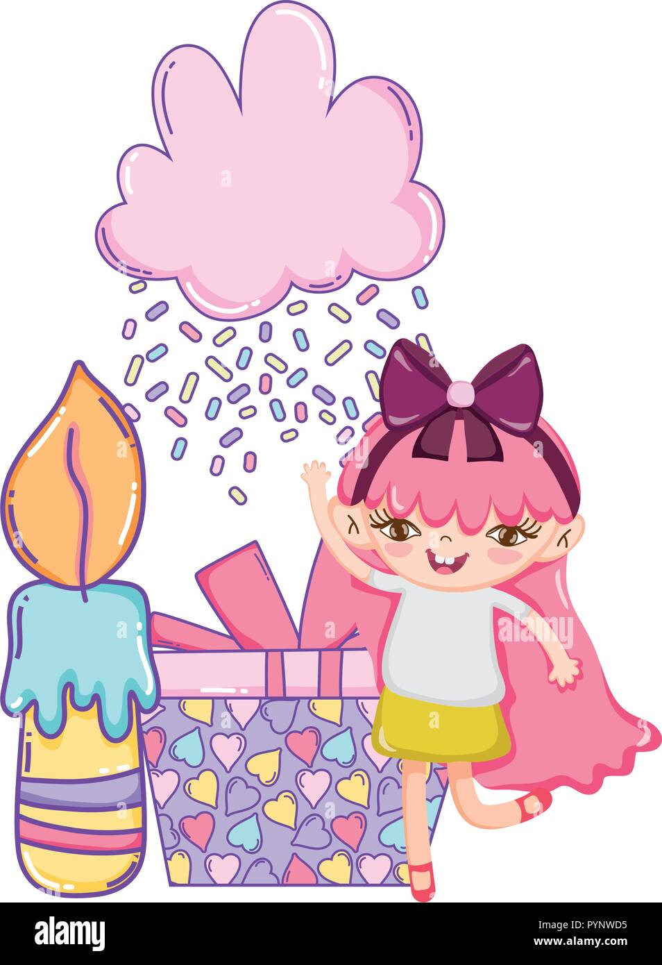 Happy birthday girl cartoons Stock Vector Image & Art - Alamy