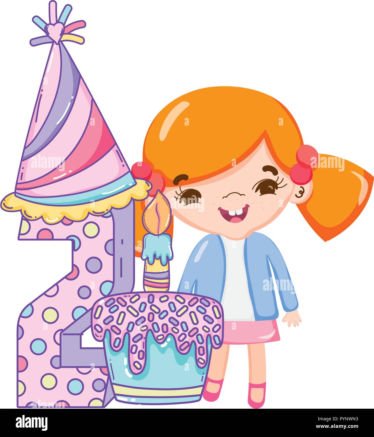 Happy birthday girl cartoons Stock Vector Image & Art - Alamy