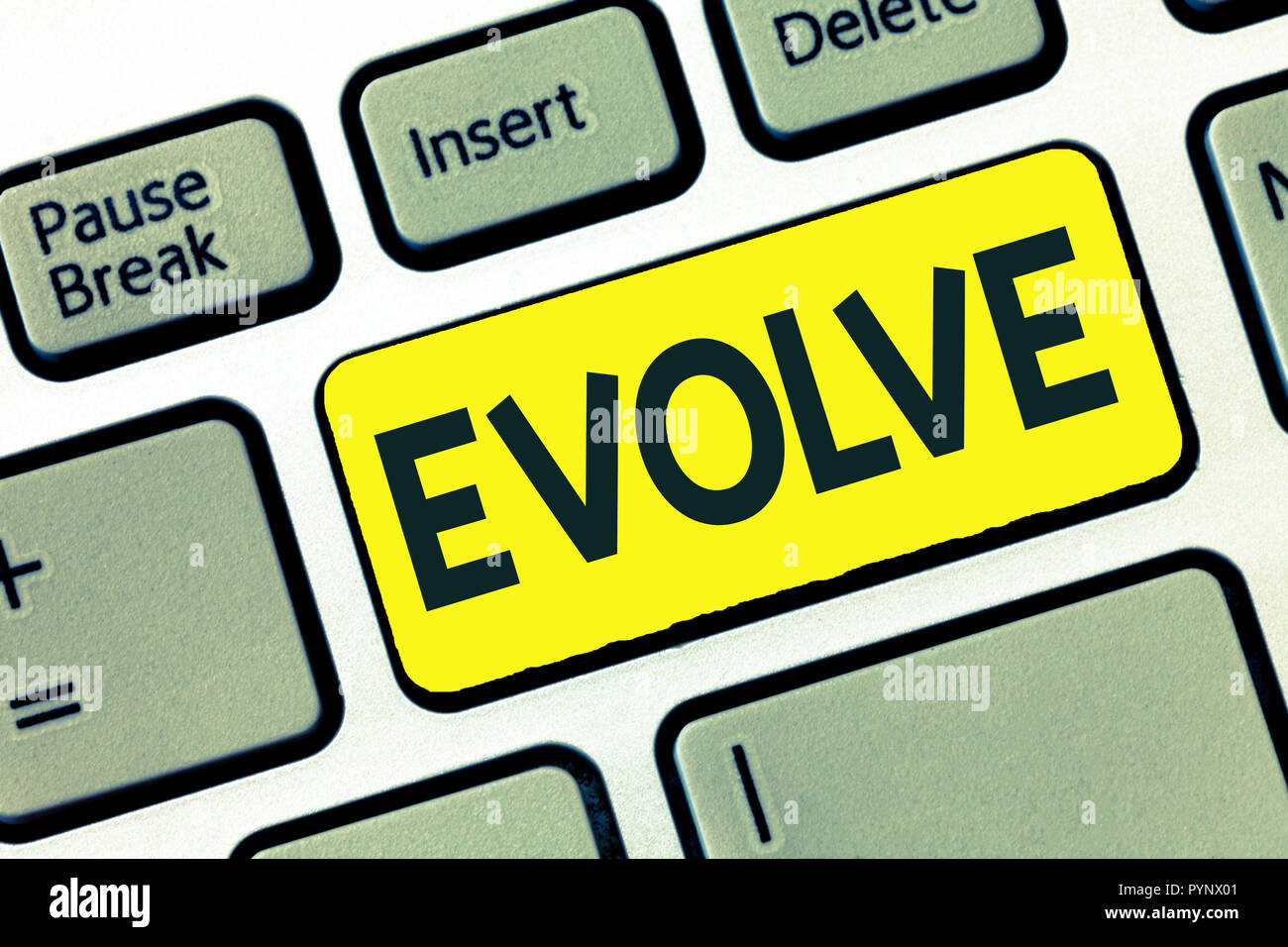 Writing note showing Evolve. Business photo showcasing develop ...
