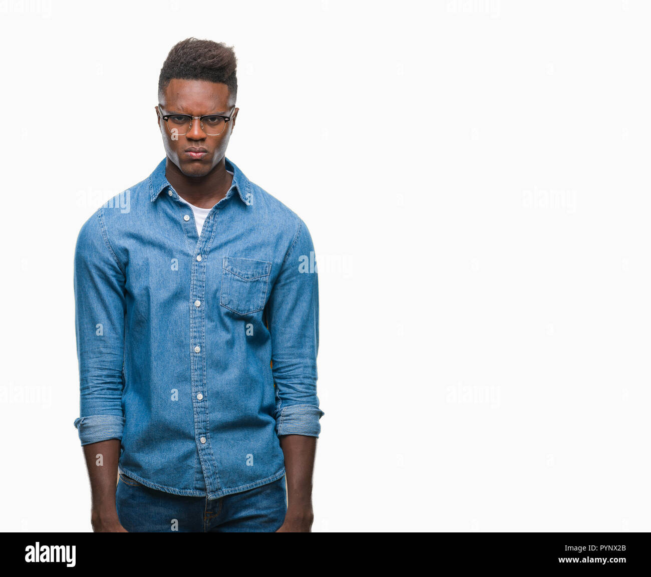 Upset skeptic young african american Cut Out Stock Images & Pictures ...