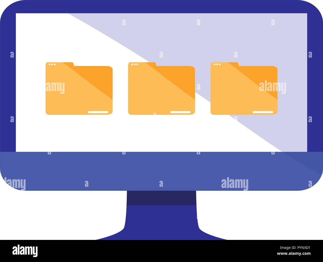 Computer Folders Screen Stock Vector Images - Alamy