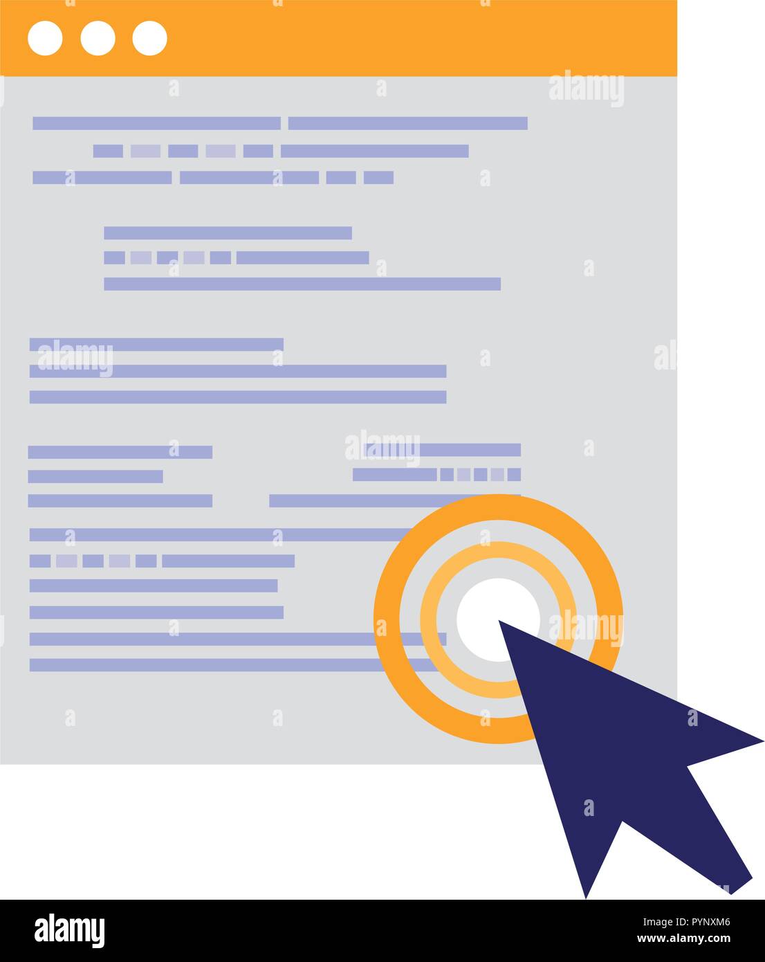 template webpage with arrow cursor vector illustration design Stock ...