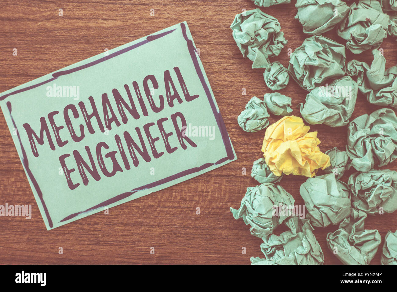 Handwriting text writing Mechanical Engineer. Concept meaning Applied ...