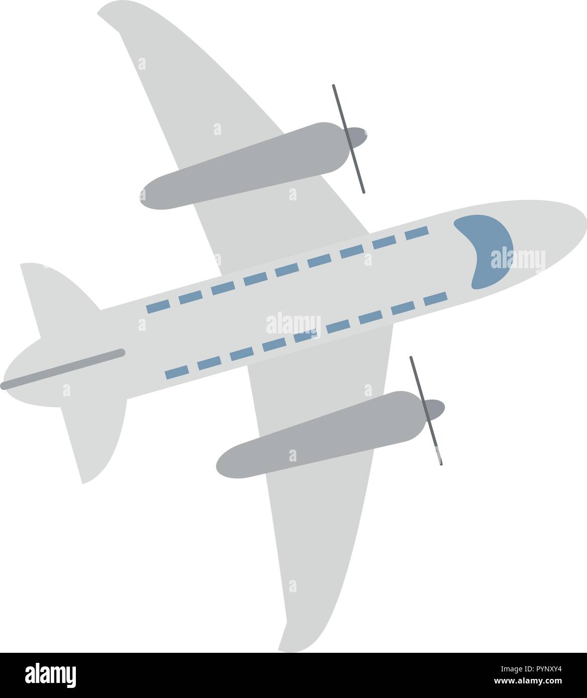 Airplane flight topview Stock Vector Images - Alamy