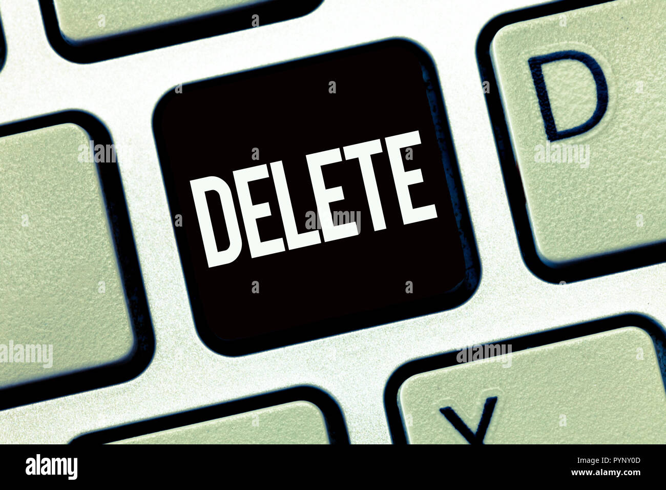 Word writing text Delete. Business concept for remove or obliterate ...