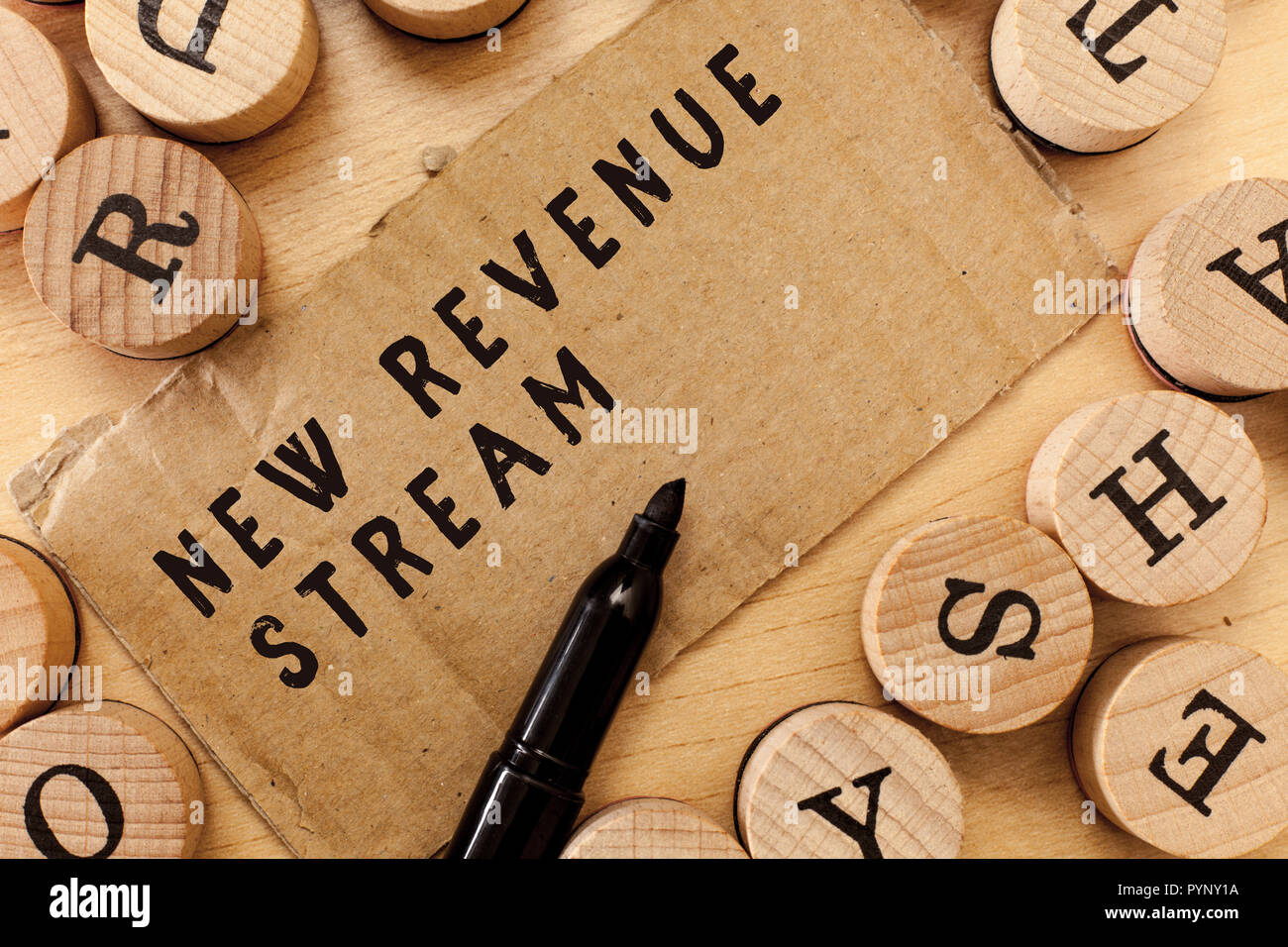 Handwriting text writing New Revenue Stream. Concept meaning Additional ...
