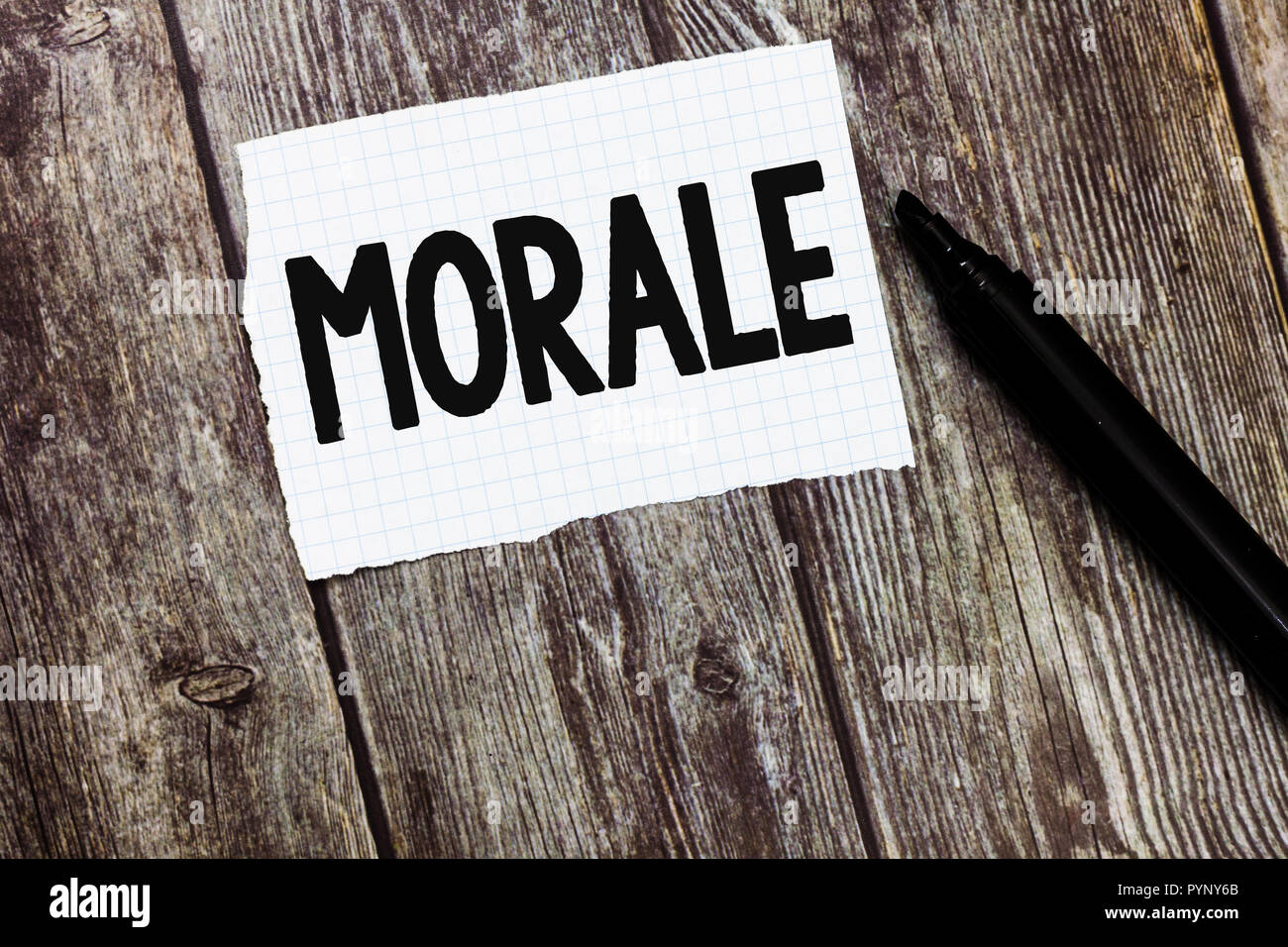Text sign showing Morale. Conceptual photo enthusiasm and discipline of ...