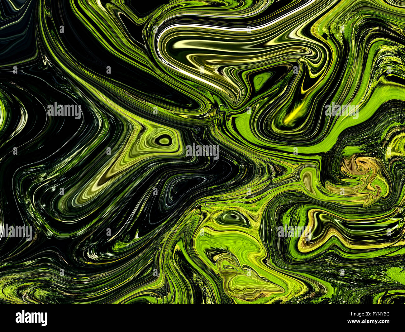 Digital green abstract background with liquify flow Stock Photo - Alamy