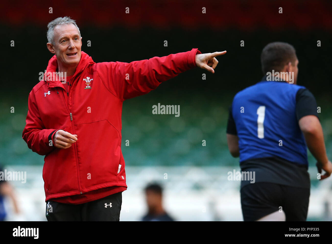 Cardiff, UK. 29th Oct, 2018. Robert Howley, the Wales rugby team coach ...