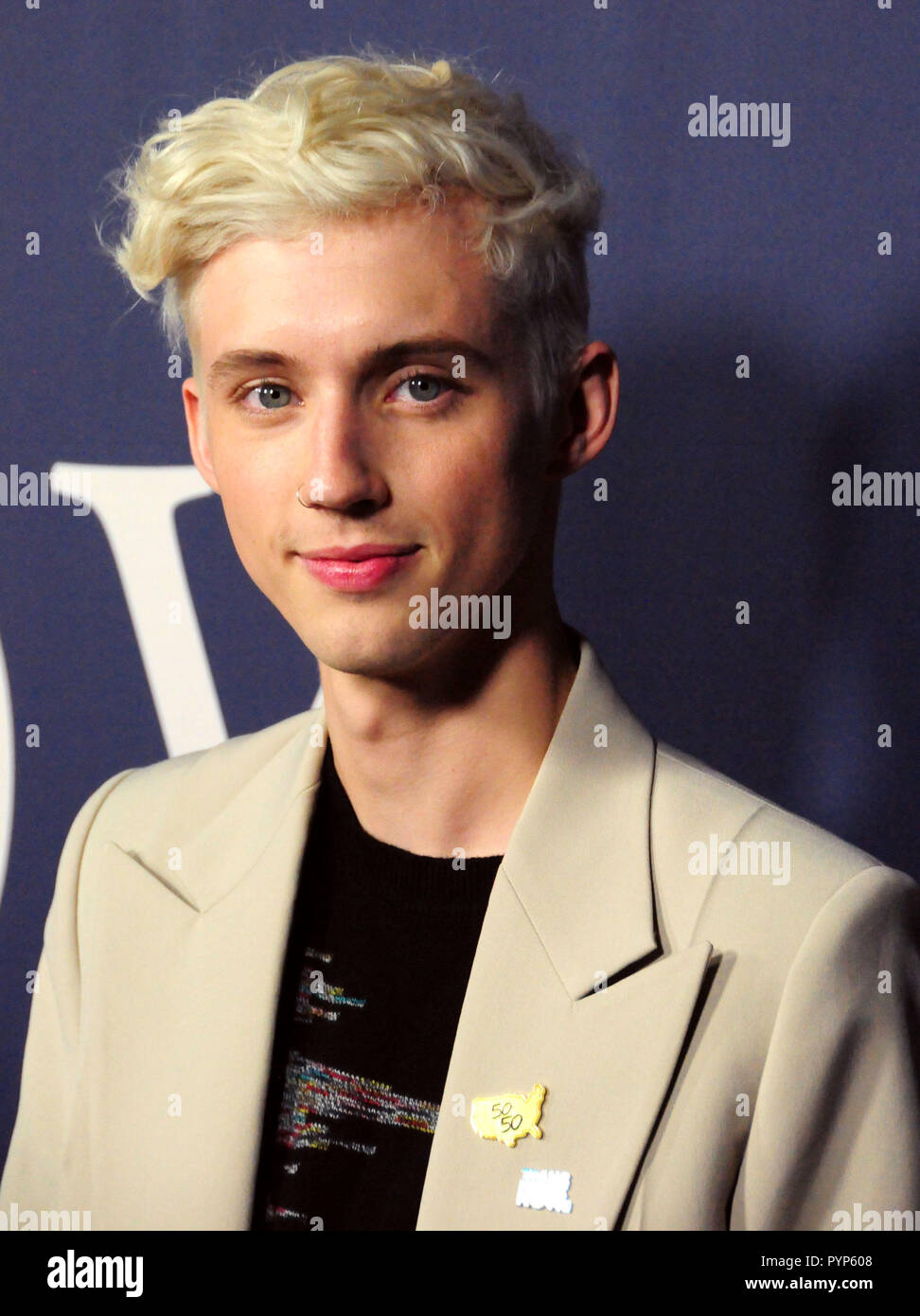 LOS ANGELES, CA - OCTOBER 29: Singer/actor Troye Sivan attends the ...