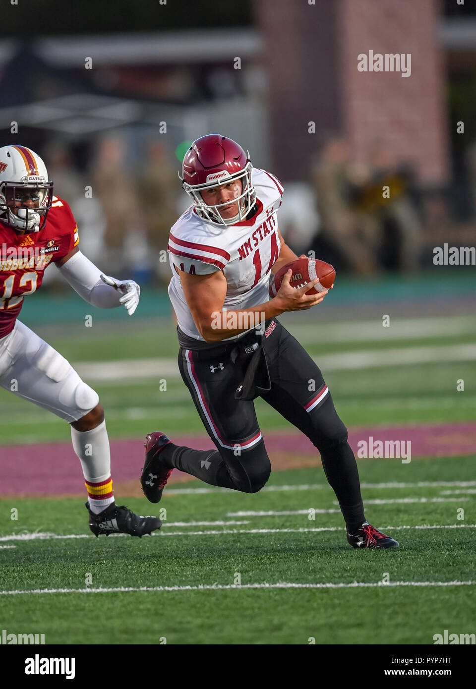 San Marcos, TX, USA. 27th Oct, 2018. New Mexico State quarterback, Josh ...
