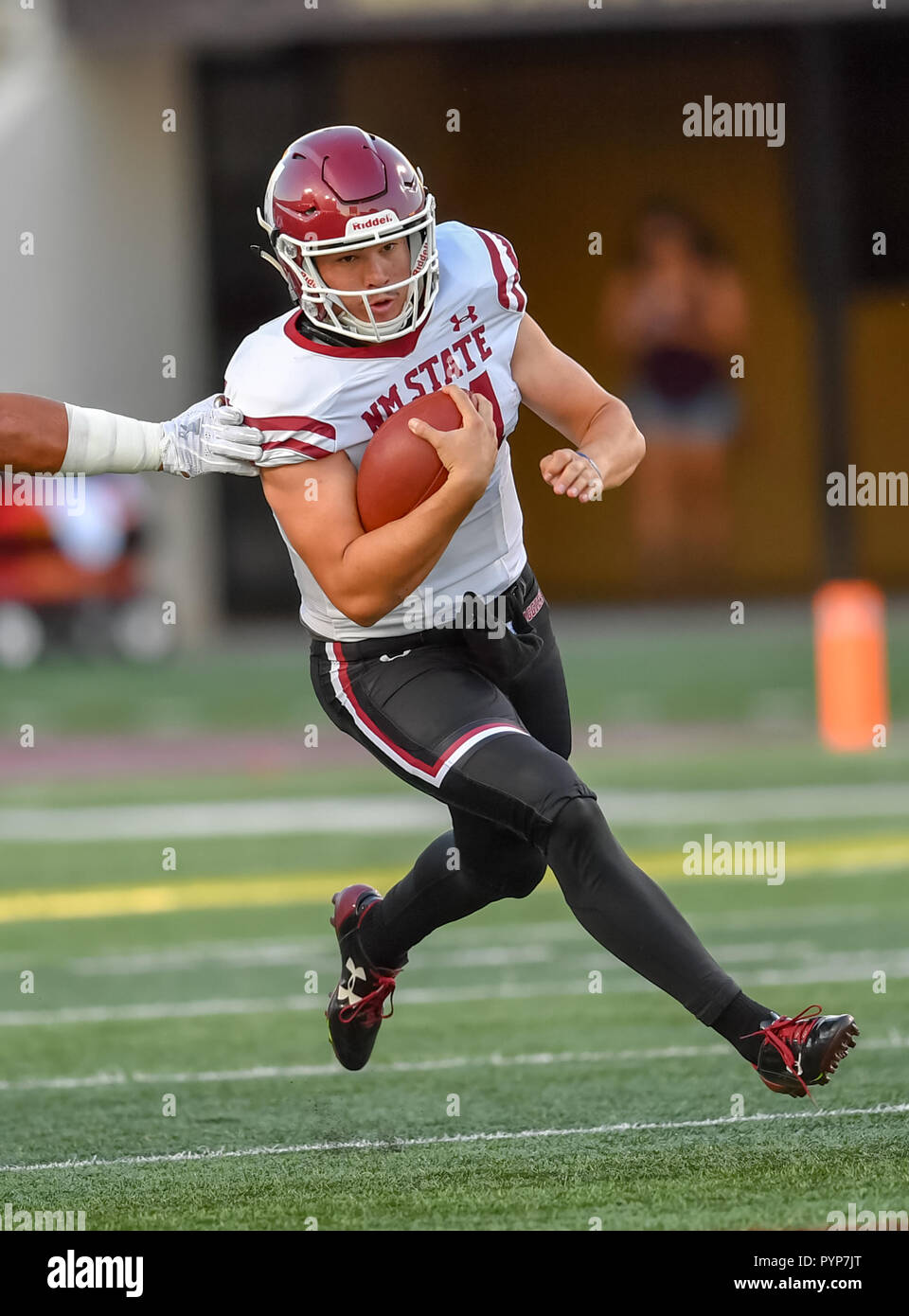 San Marcos, TX, USA. 27th Oct, 2018. New Mexico State quarterback, Josh ...