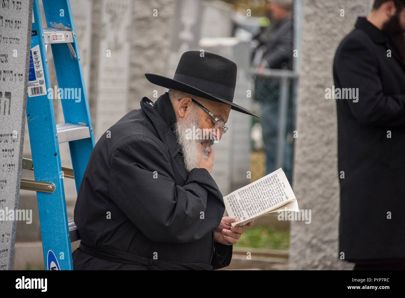 NEW YORK, NY - NOVEMBER 25: Chabad-Lubavitch rabbis pray at the ...