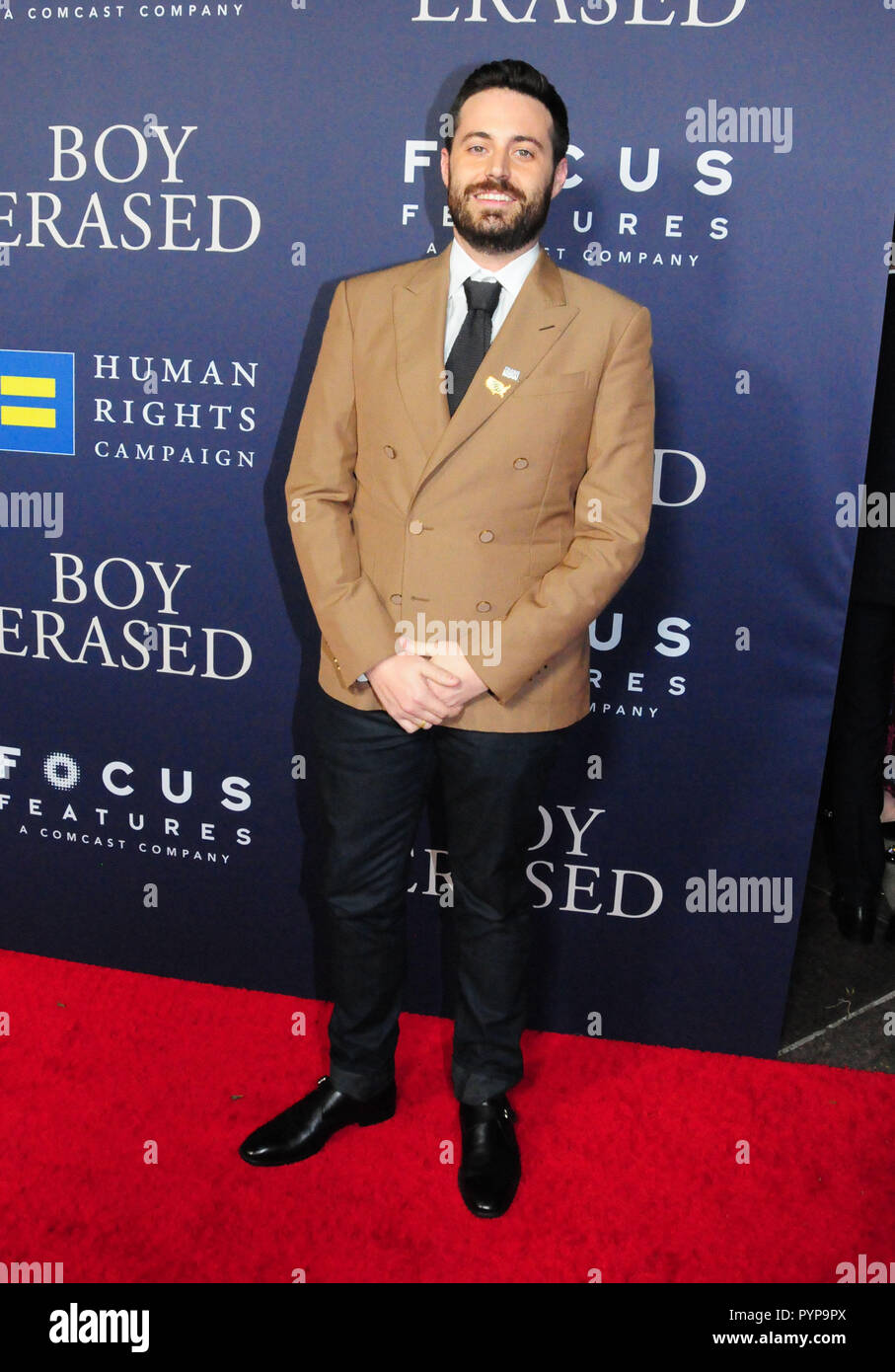 LOS ANGELES, CA - OCTOBER 29: Actor Garrard Conley attends the premiere ...