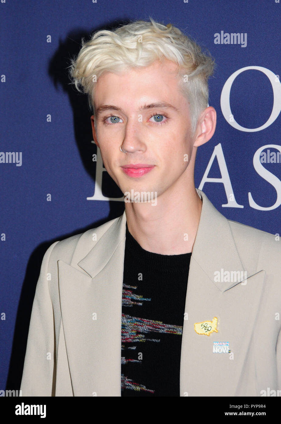 LOS ANGELES, CA - OCTOBER 29: Singer/actor Troye Sivan attends the ...
