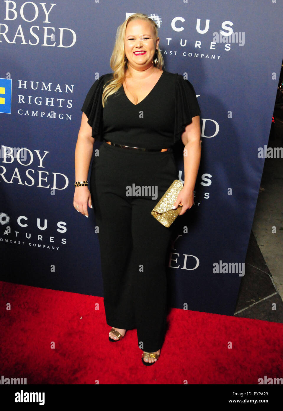 LOS ANGELES, CA - OCTOBER 29: Actress Lindsey Moser attends the premiere of Focus Features' 'Boy ...