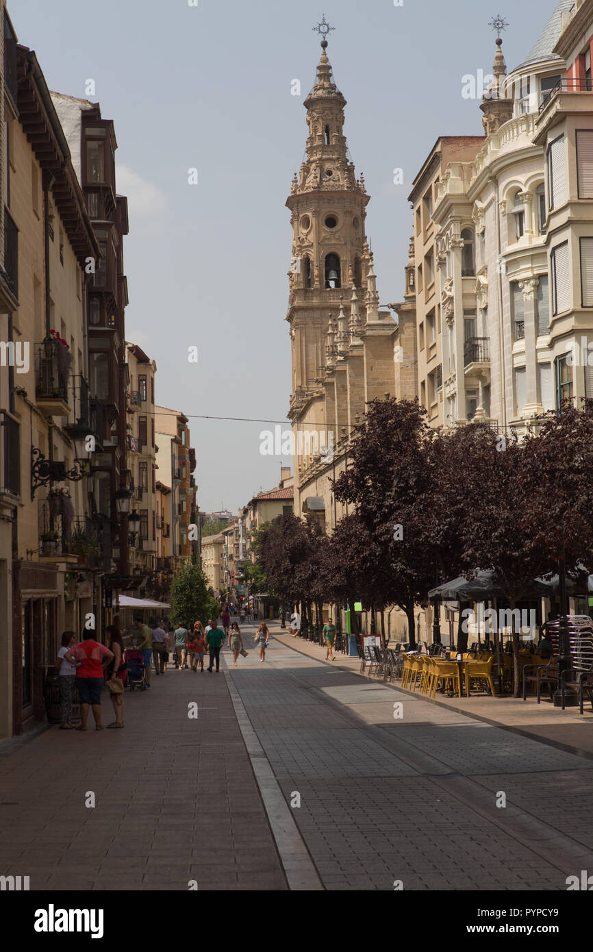 Pedestrian street in town centre Stock Photo - Alamy