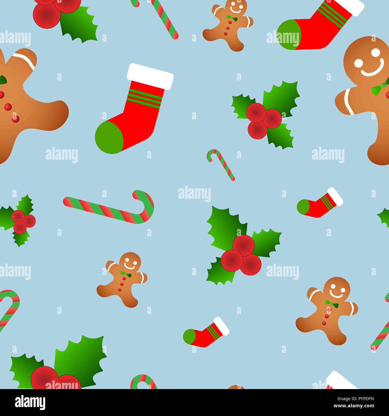 Winter seamless pattern flat Stock Vector Images - Alamy