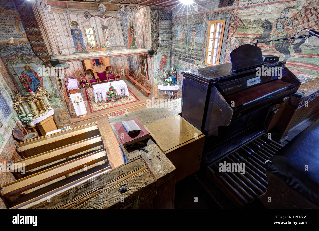 Altar in old small church hi-res stock photography and images - Alamy