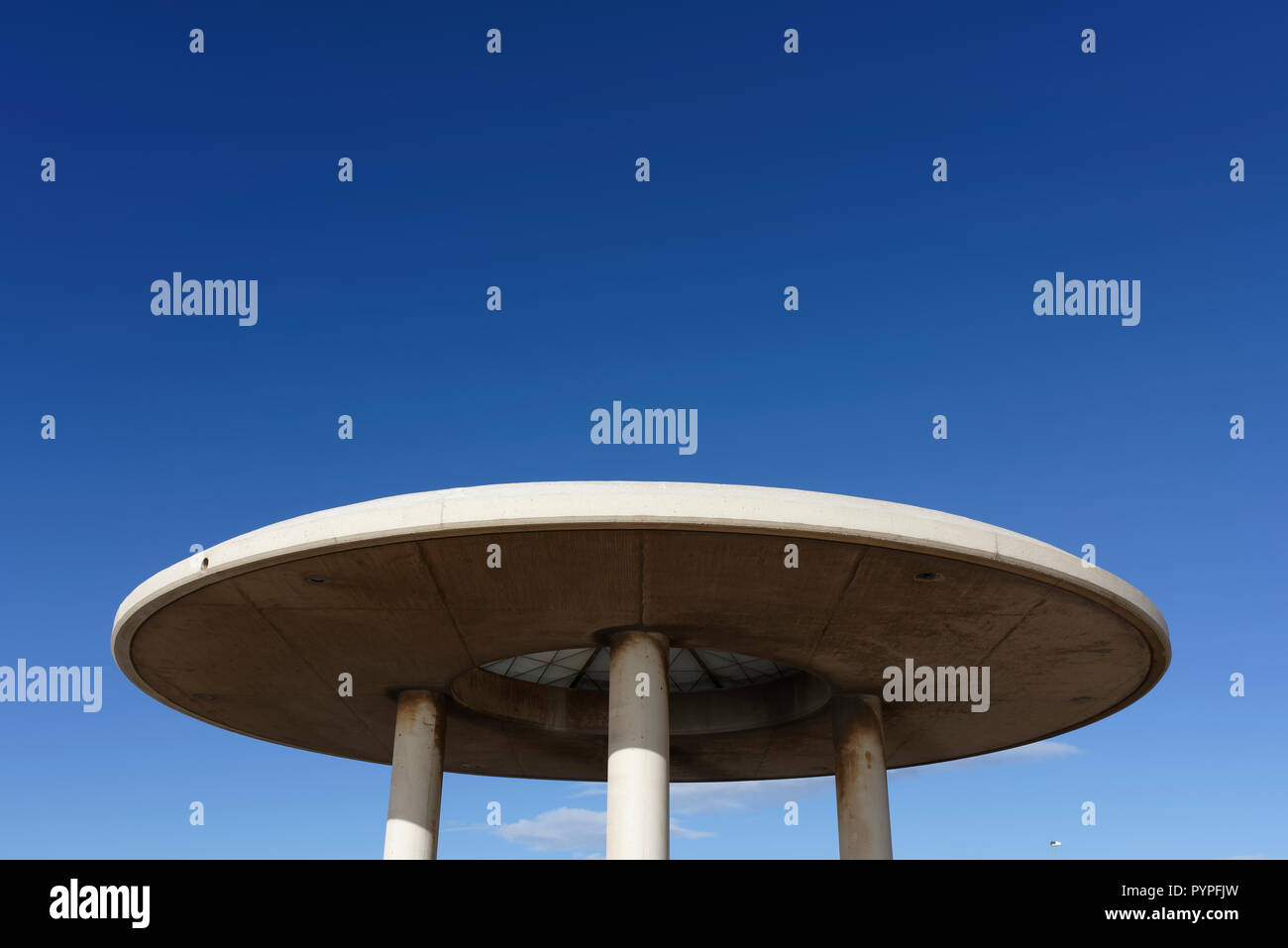 Precast concrete shelter with curved roof on Cleveleys promenade Fylde ...